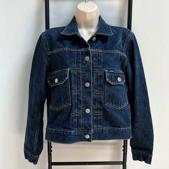 Guess | Jackets & Coats | Guess Vintage Dark Blue Denim Jacket Women ...